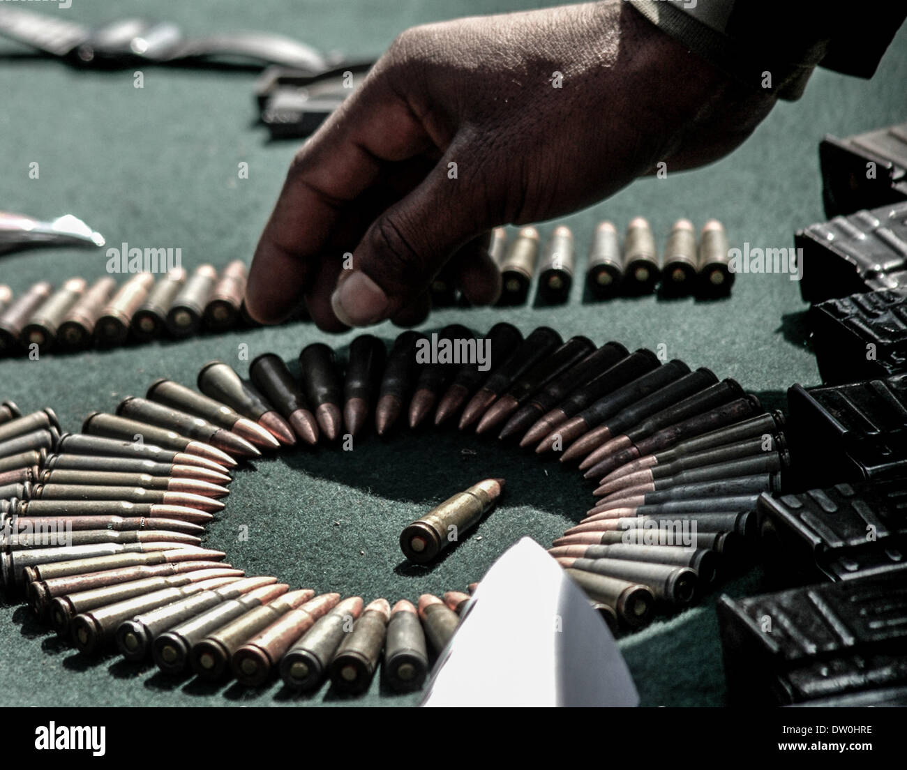 Indian army soldiers display ammunition hi-res stock photography and ...