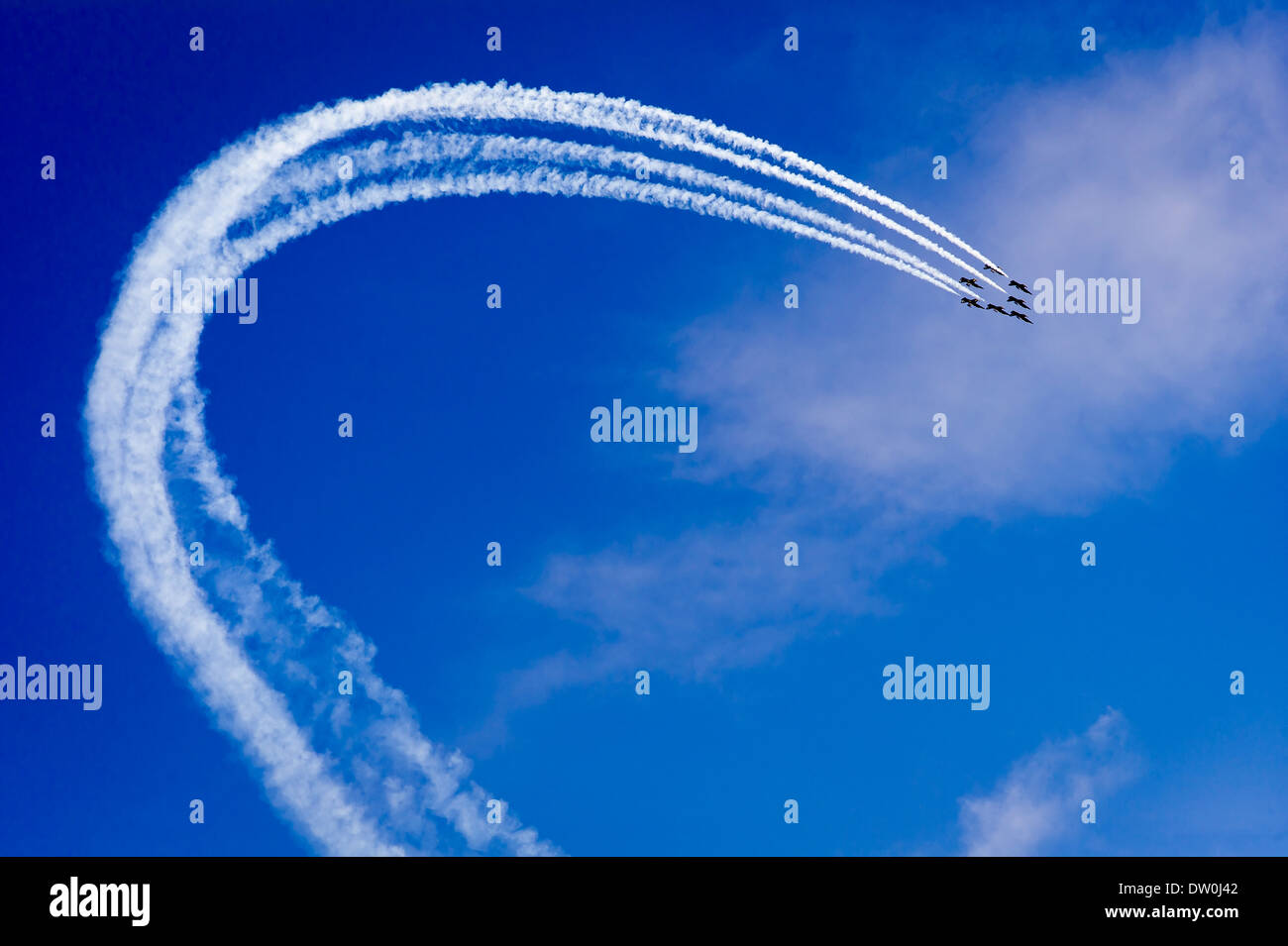 BREITLING JET AEROBATIC flying team displaying at RIAT 2012 in UK Stock ...