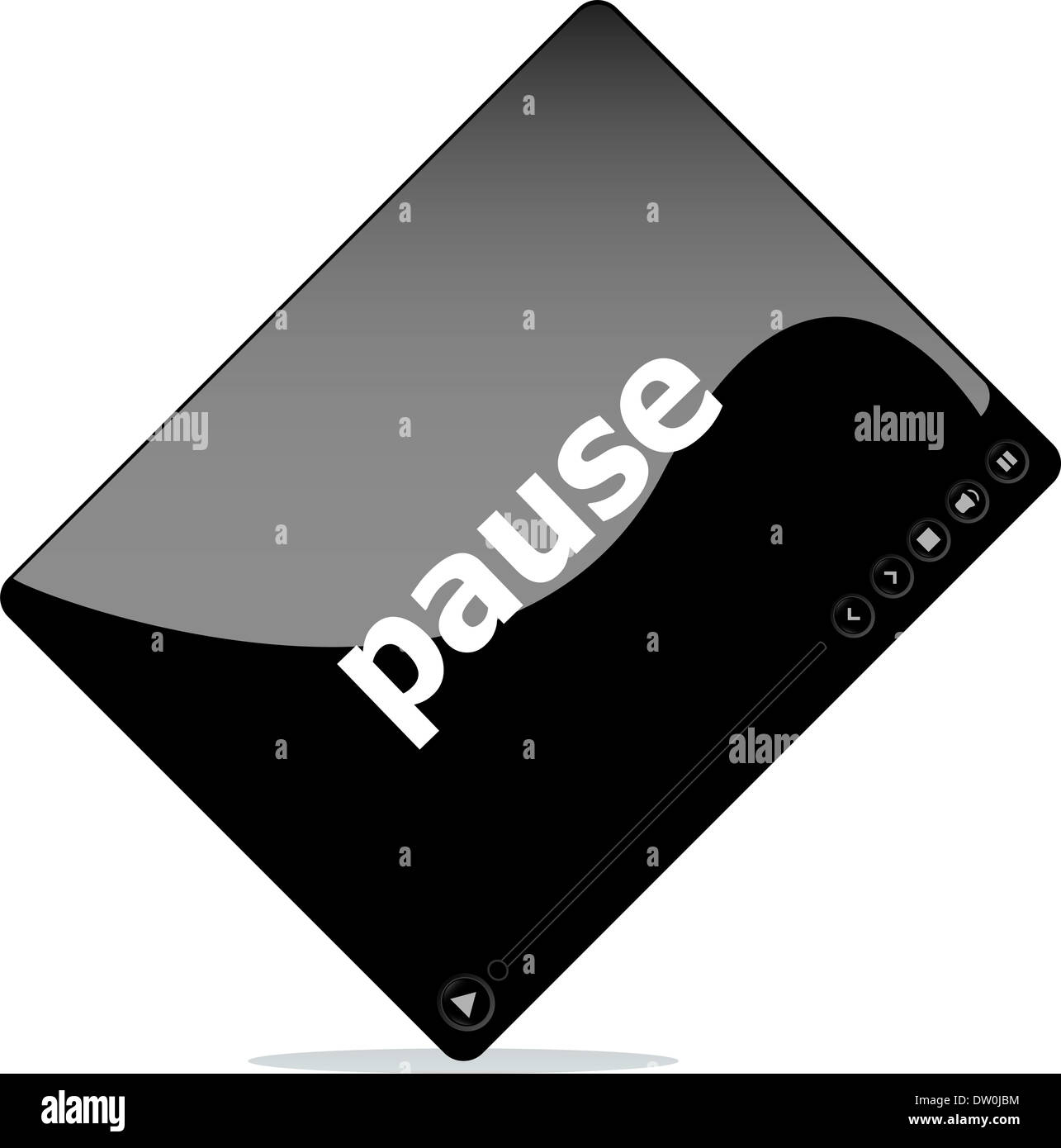 pause on media player interface Stock Photo - Alamy