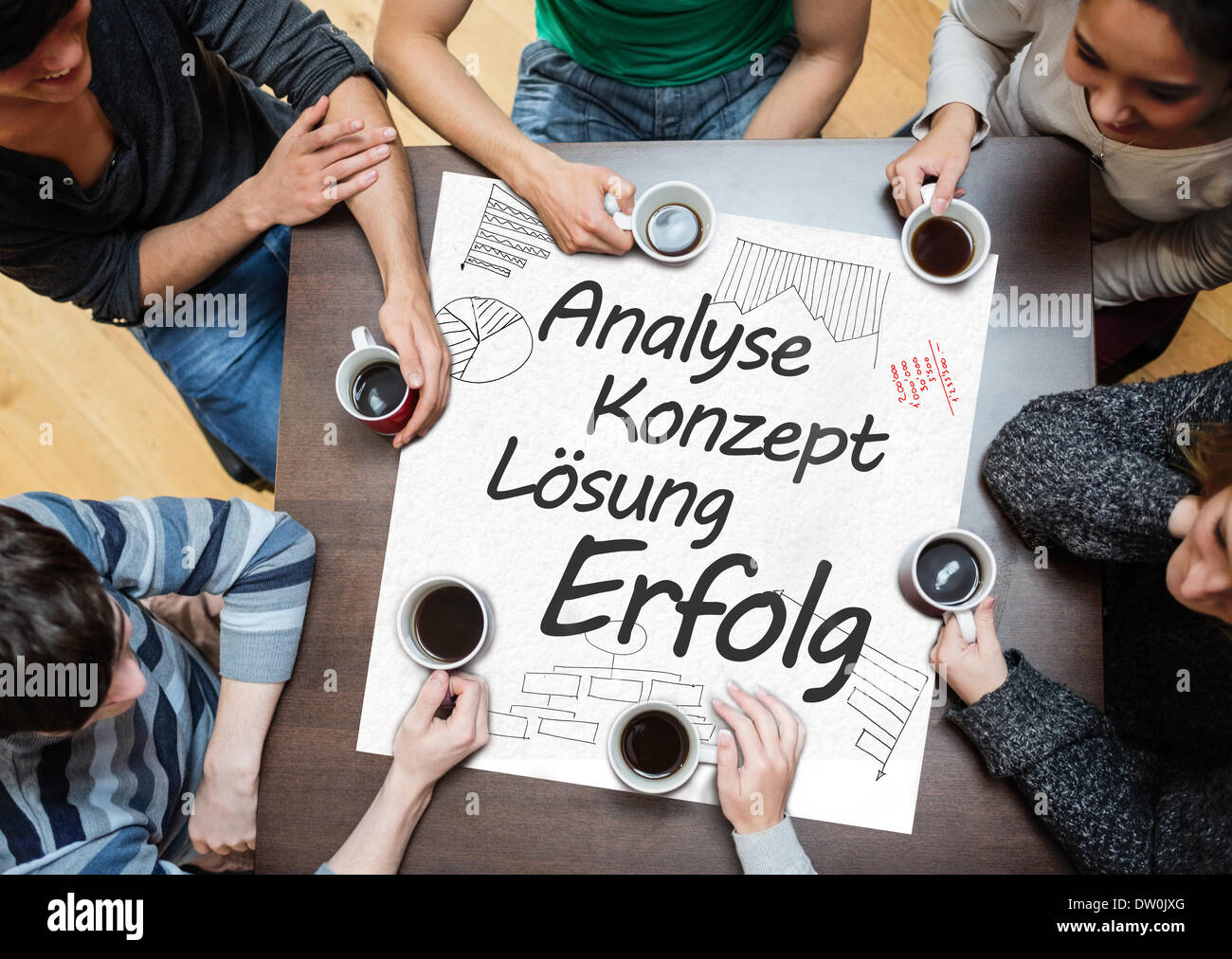 Small group speaking about success Stock Photo - Alamy