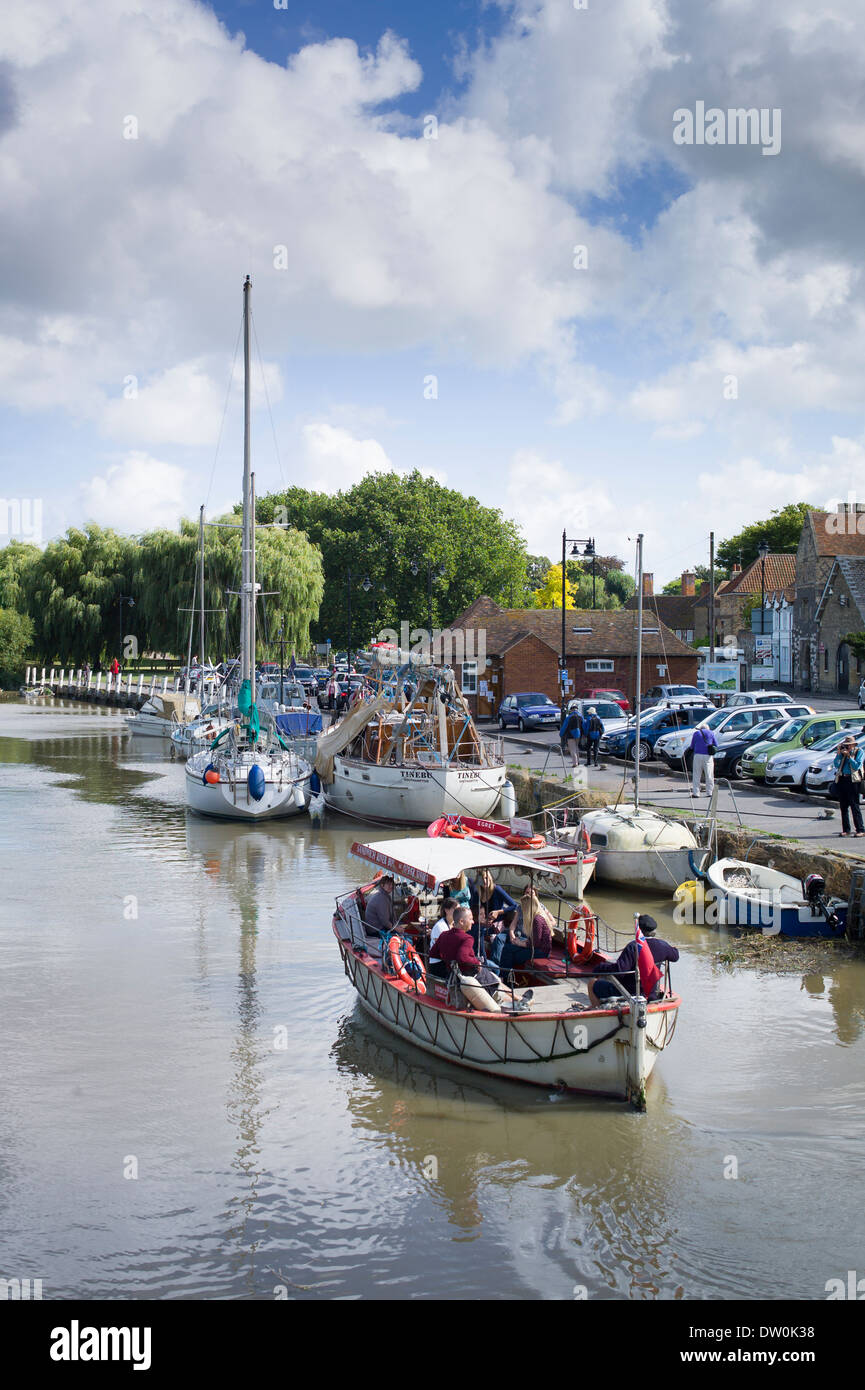 Pleasure cruise boat on River Stour in Sandwich UK Stock Photo - Alamy