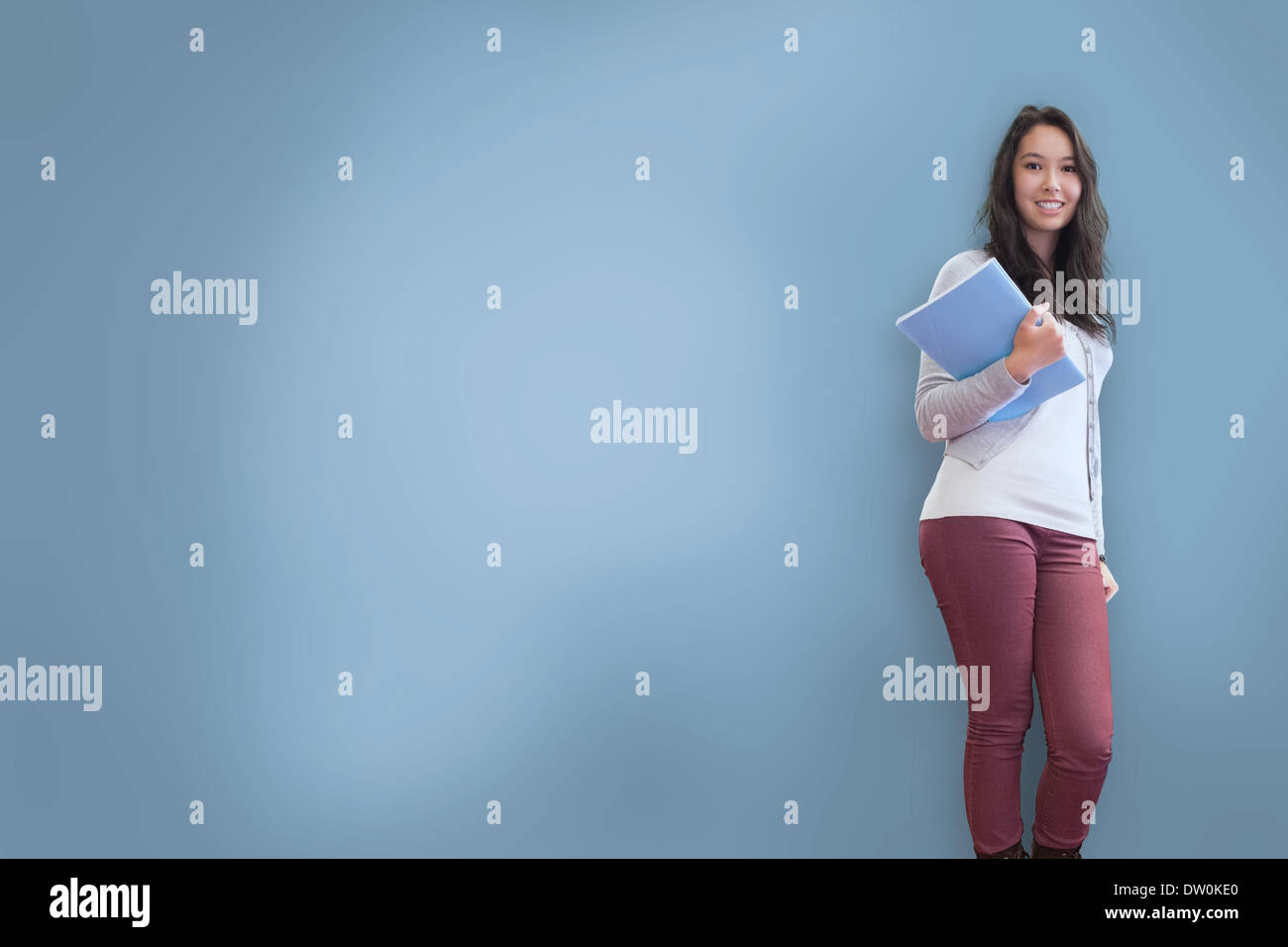 Pretty student posing Stock Photo - Alamy