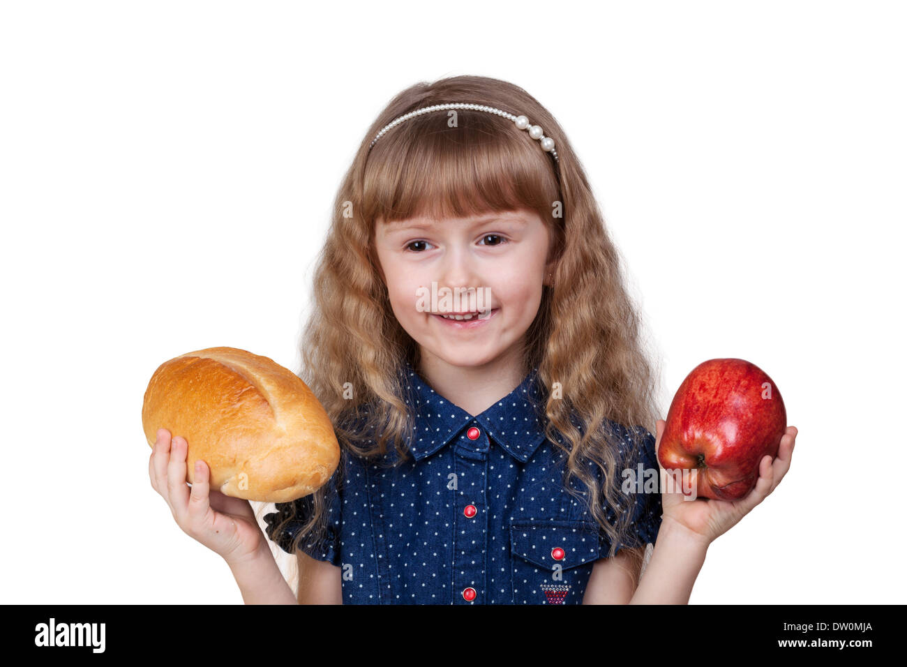 Child eating bread studio hi-res stock photography and images - Alamy