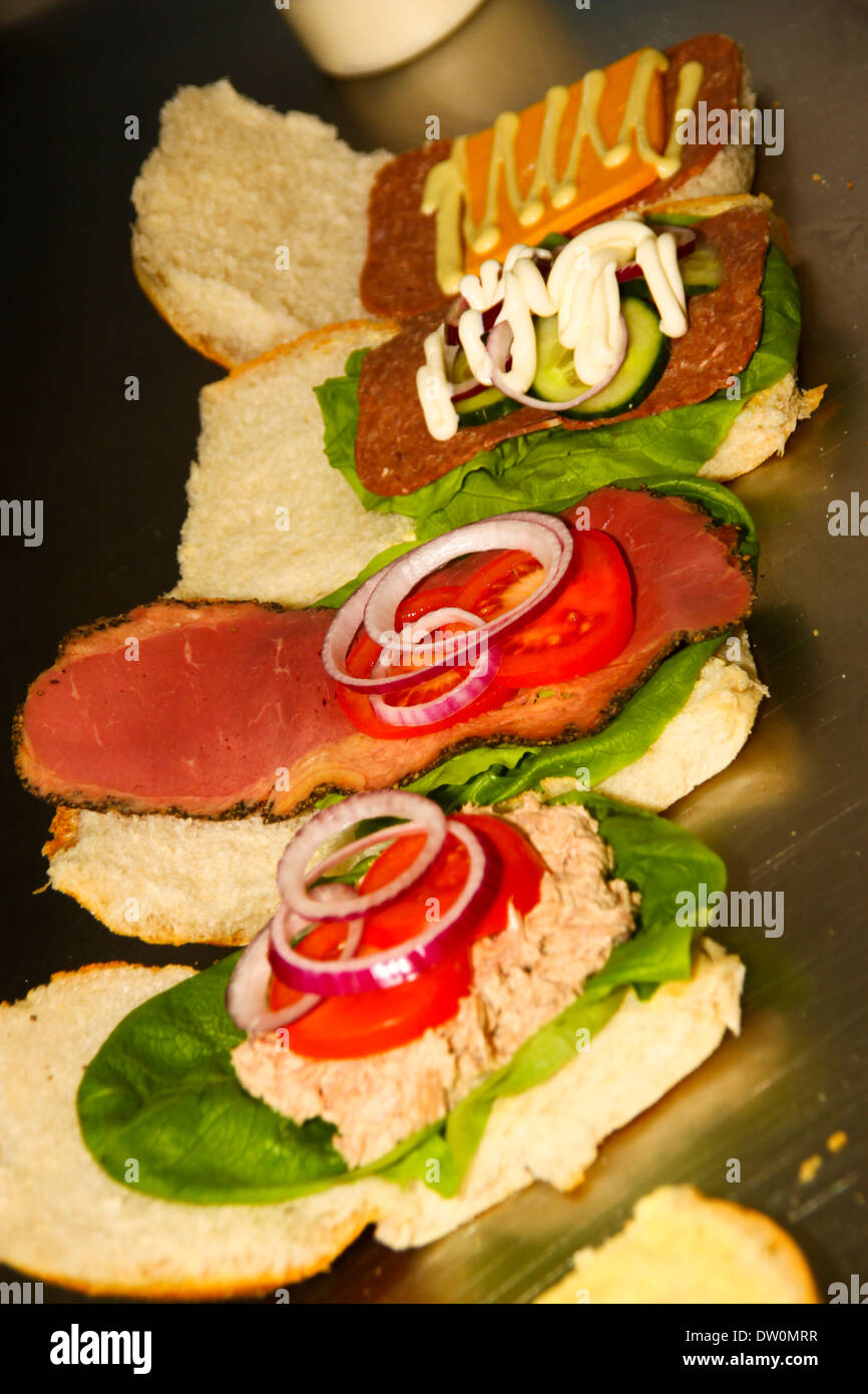 Preparing salad rolls Stock Photo - Alamy