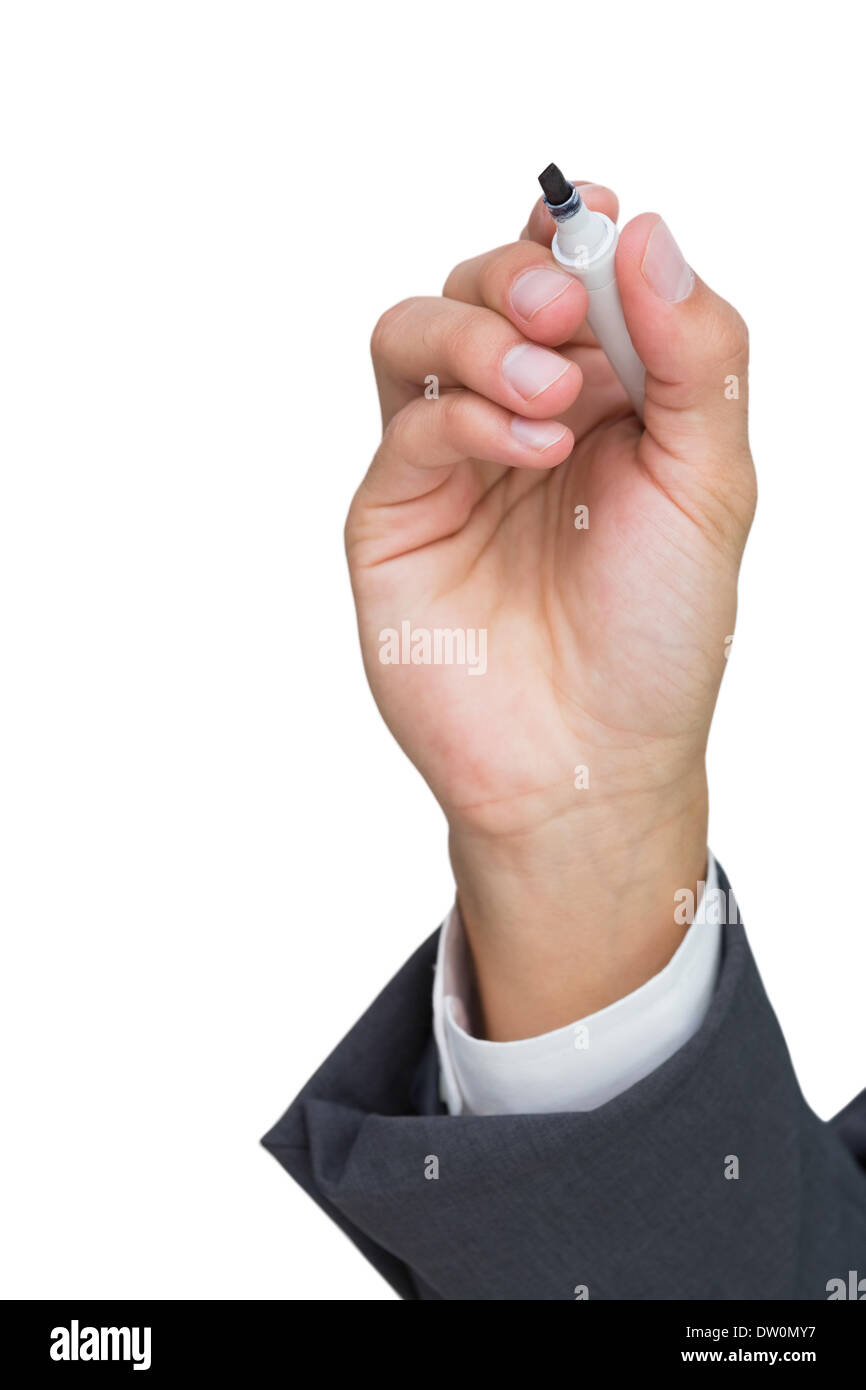 Hand holding a marker Stock Photo - Alamy