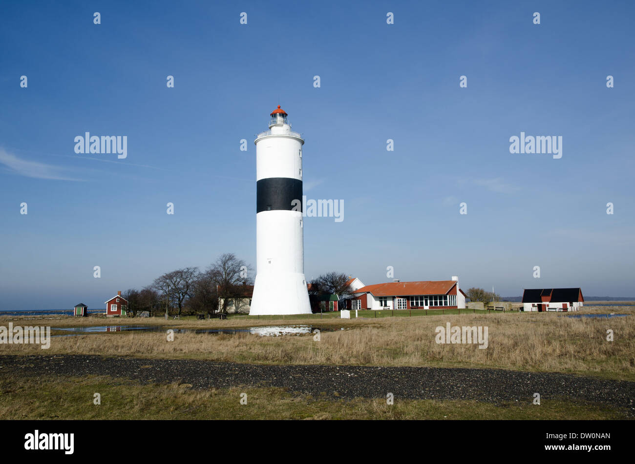 The lighthouse at Ottenby in Sweden, a famous birdwatching area Stock ...