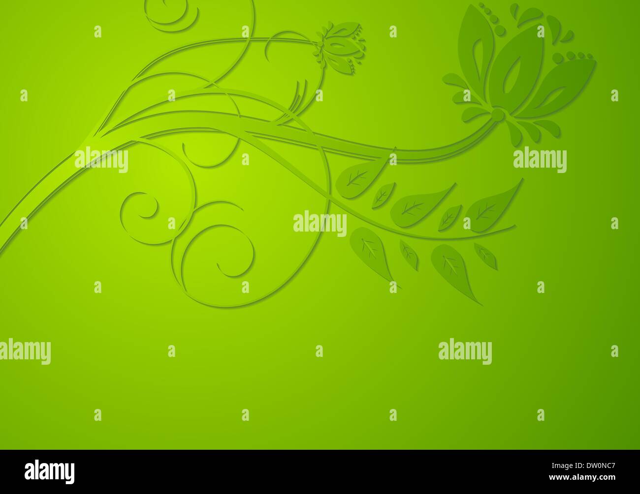Abstract green floral background Stock Photo - Alamy