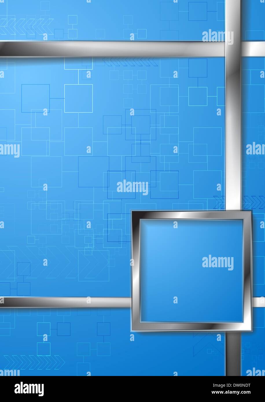 Bright blue hi-tech background Stock Photo - Alamy