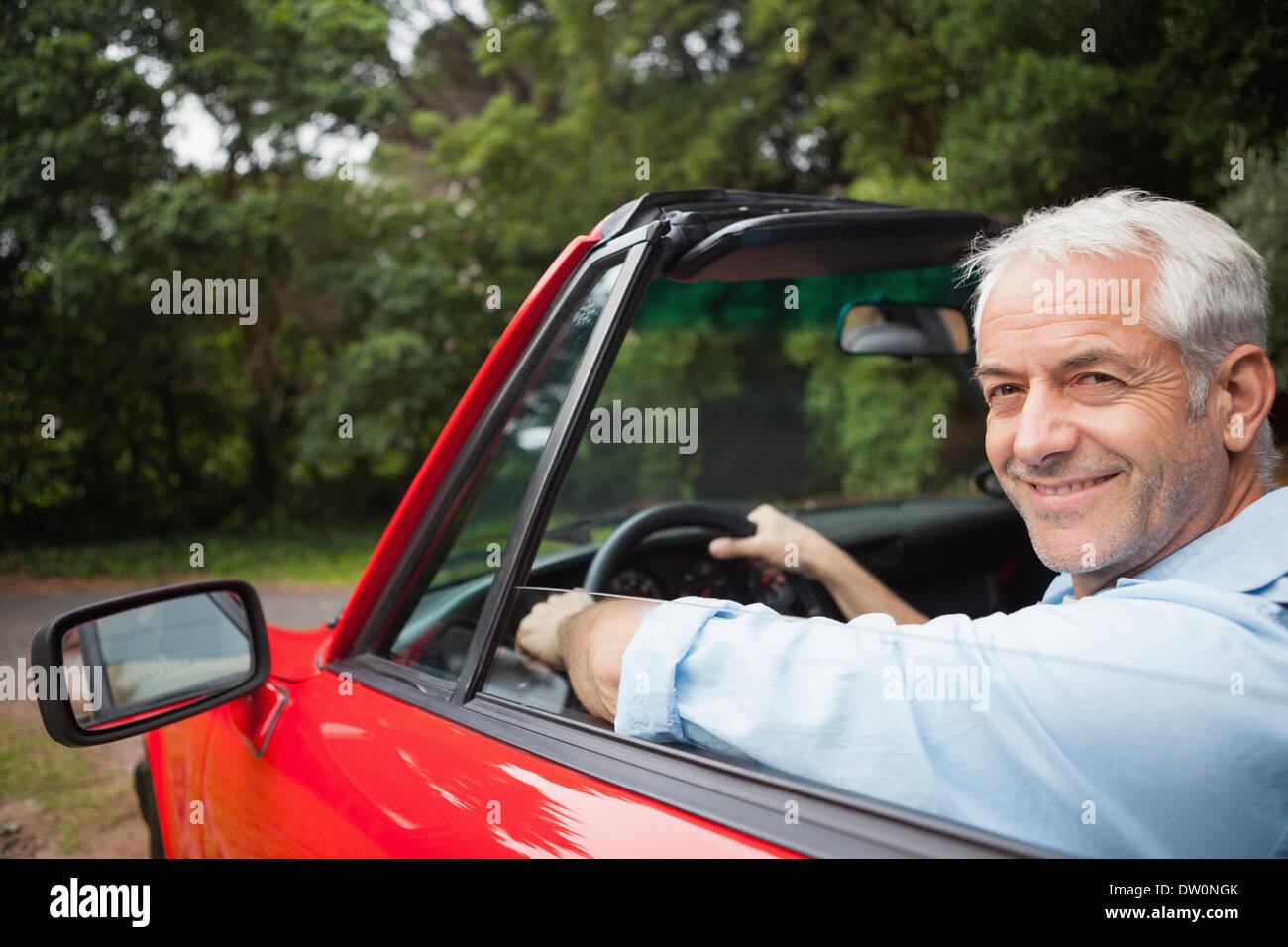 Portrait relaxed man driving car hi-res stock photography and images ...
