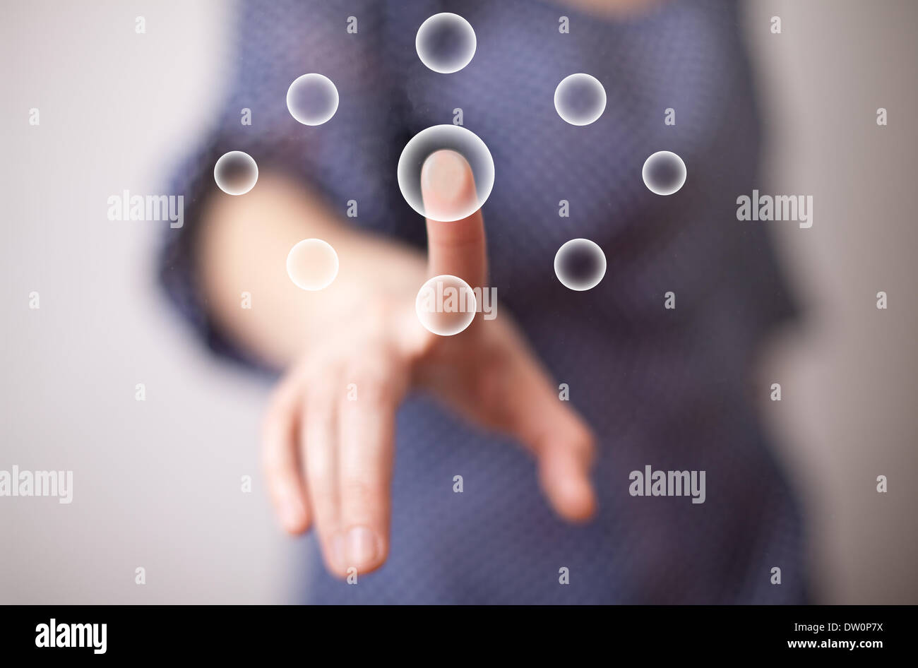 hand pressing digital button Stock Photo - Alamy