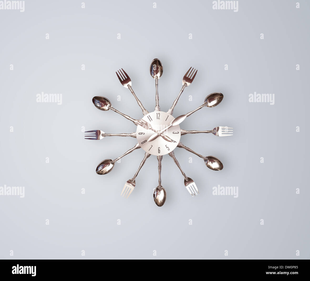 Modern clock with hours and minutes Stock Photo - Alamy