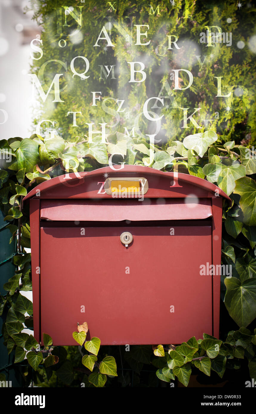 Mail box with letters comming out Stock Photo - Alamy
