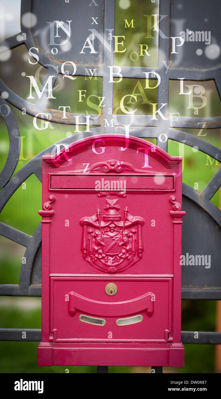 Mail box with letters comming out Stock Photo - Alamy