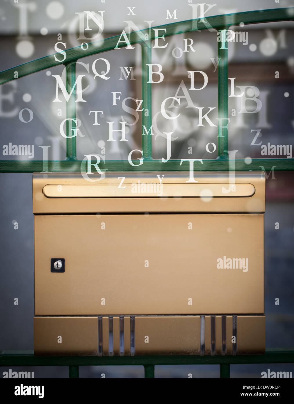 Mail box with letters comming out Stock Photo - Alamy