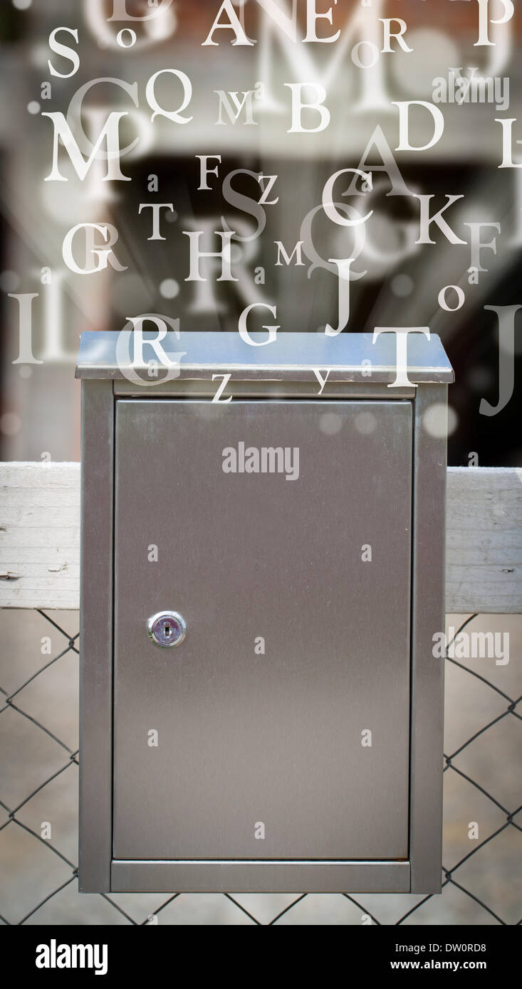 Mail box with letters comming out Stock Photo - Alamy