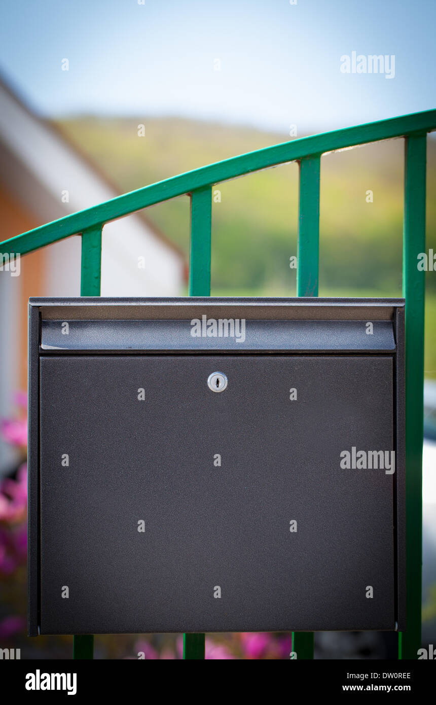 Cloes up of a mailbox on the street Stock Photo - Alamy