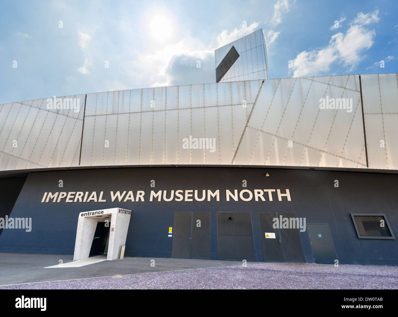 The Imperial War Museum North designed by the architect Daniel Libeskind, Salford Quays ...