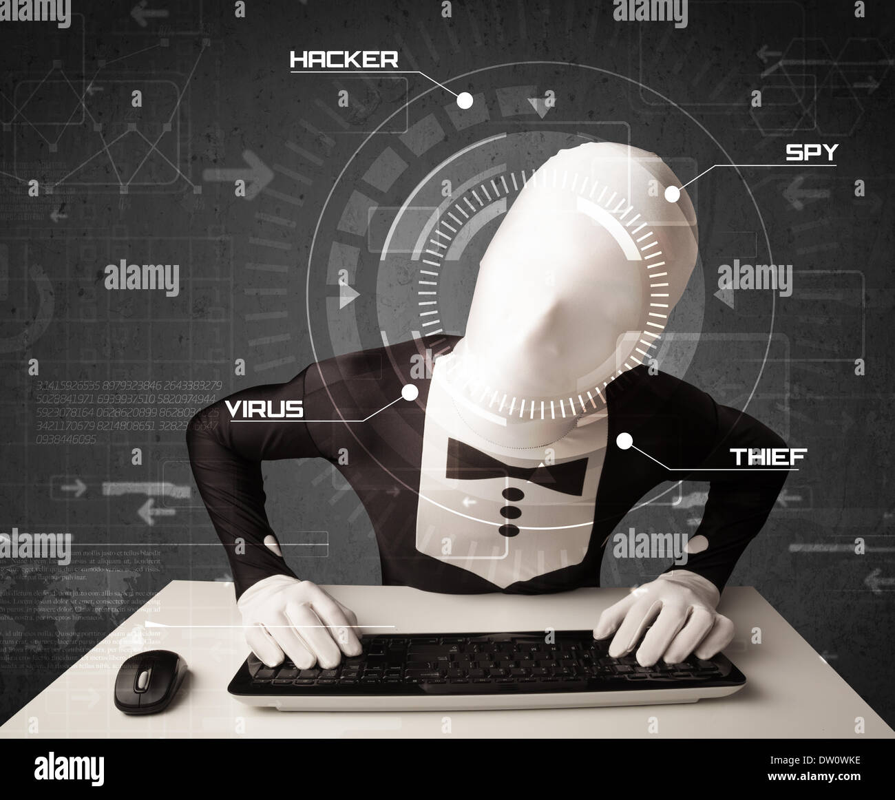 Hacker without identity in futuristic enviroment hacking personal ...