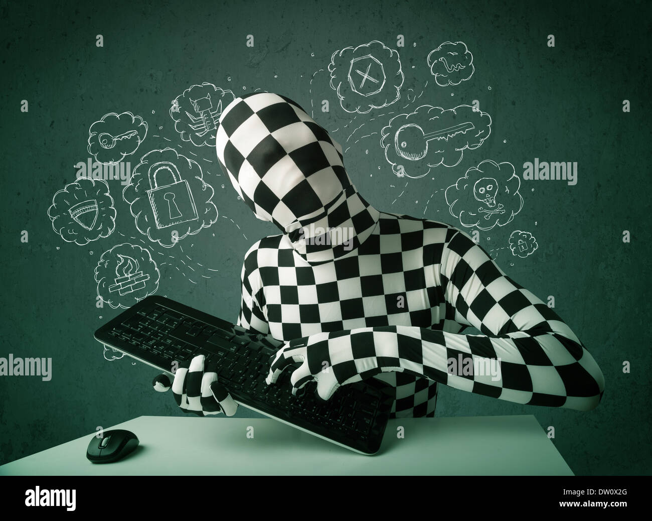 Hacker in morph 3d mask hi-res stock photography and images - Alamy