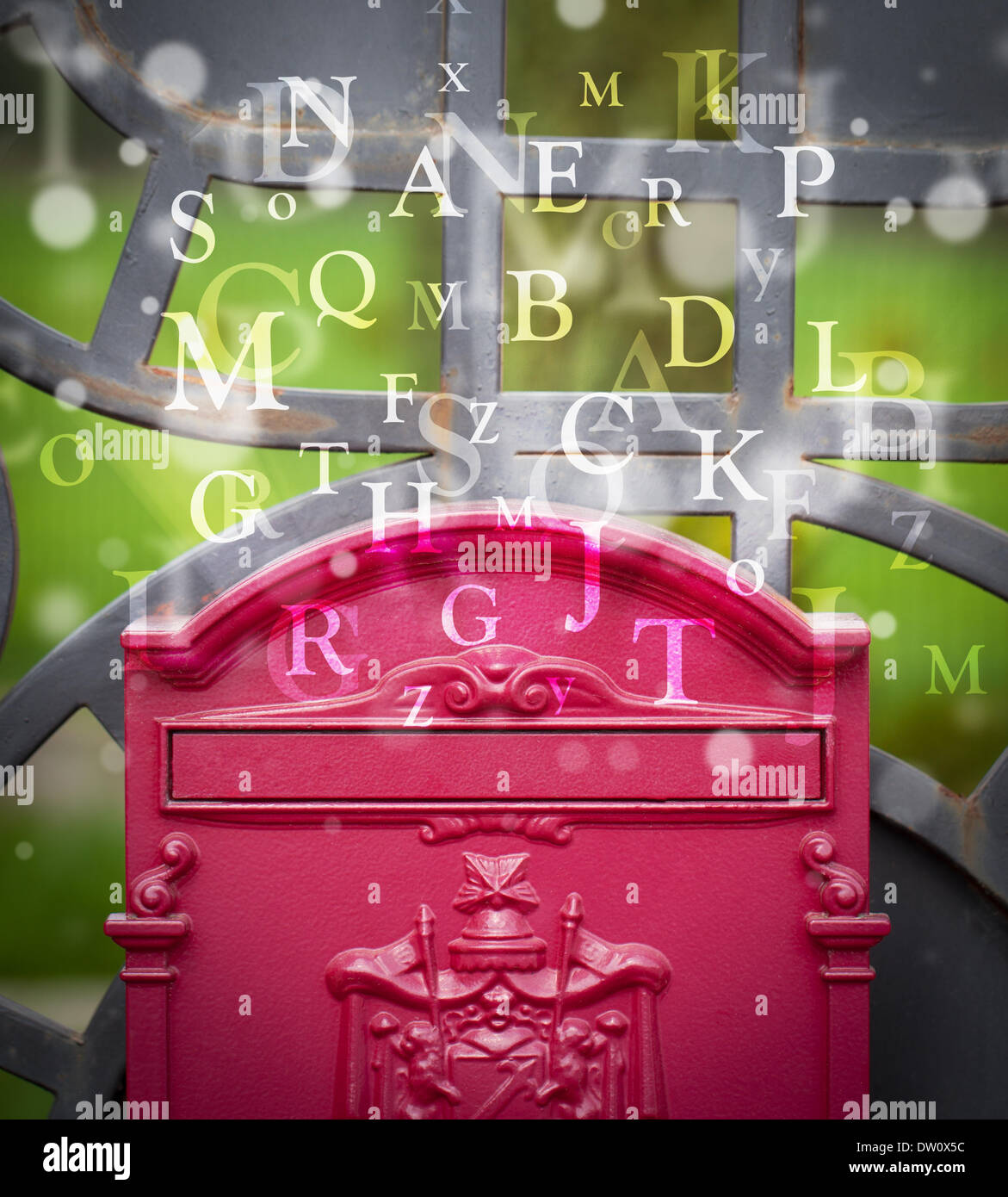 Mail box with letters comming out Stock Photo - Alamy