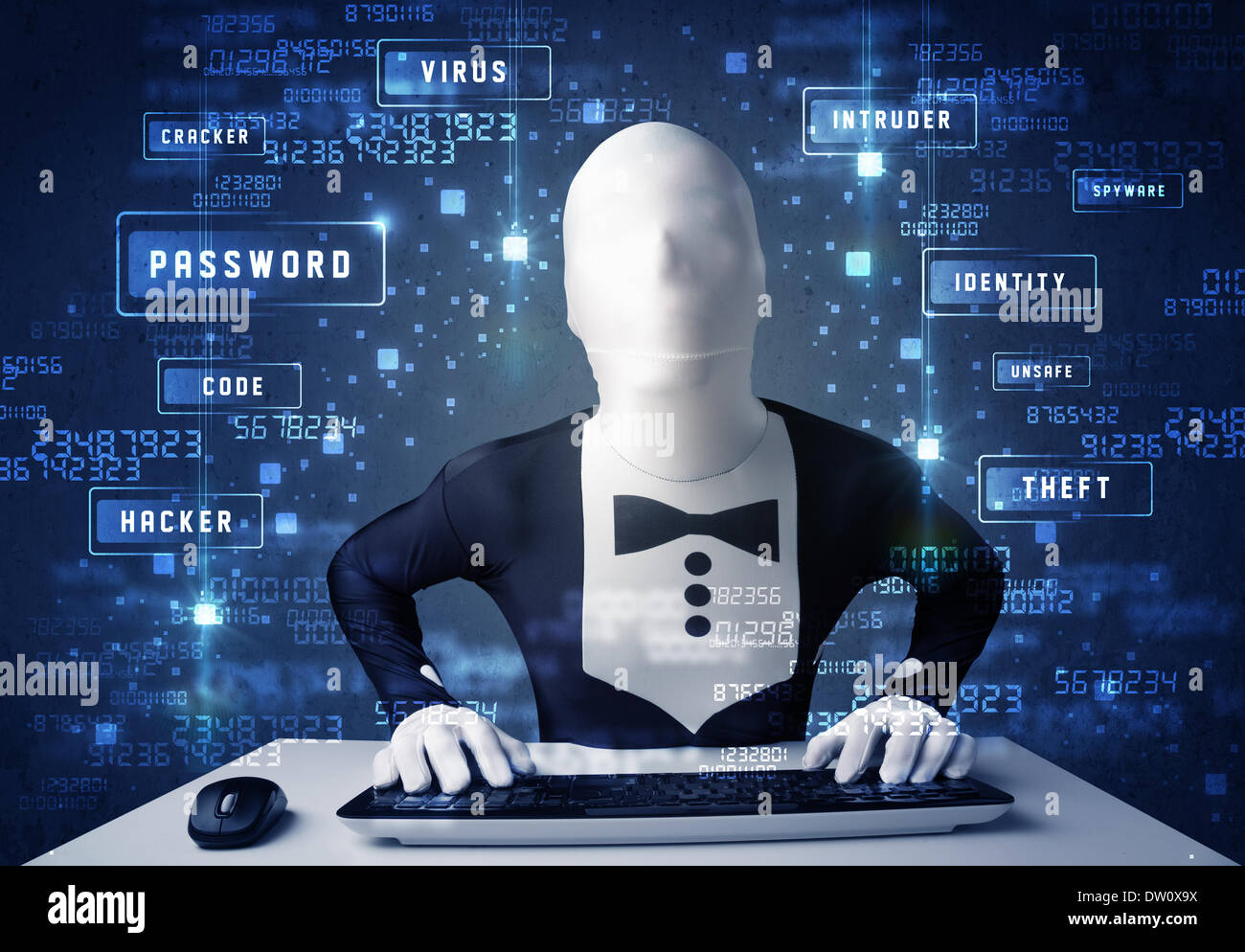 Man without identity programing in hi-res stock photography and images ...