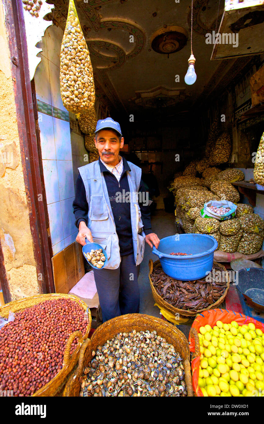 Snail Shop, Medina, Fez, Morocco, North Africa Stock Photo - Alamy