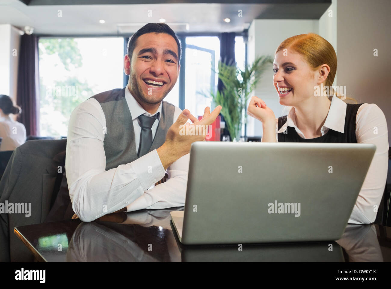 Laughing business people working hi-res stock photography and images ...