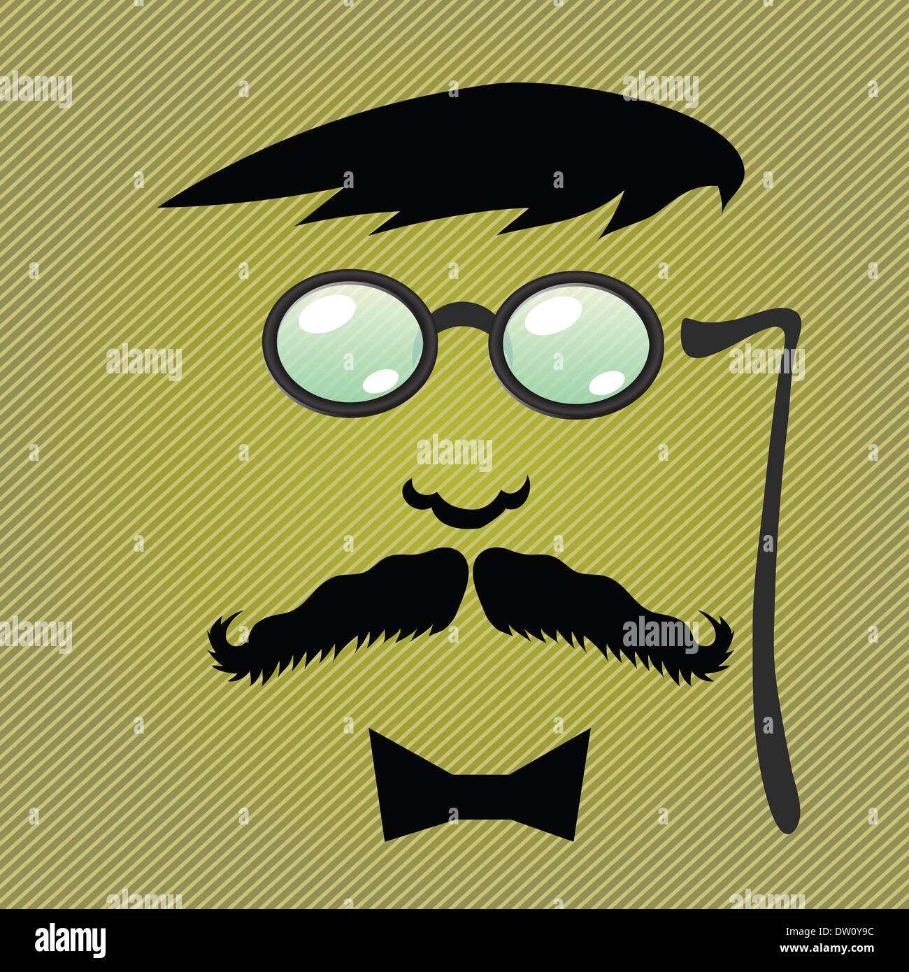 Hair curly mustache drawing art hi-res stock photography and images - Alamy