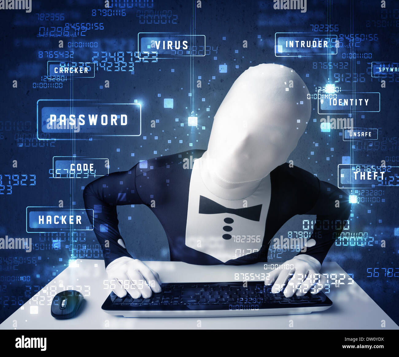 Man without identity programing in hi-res stock photography and images ...