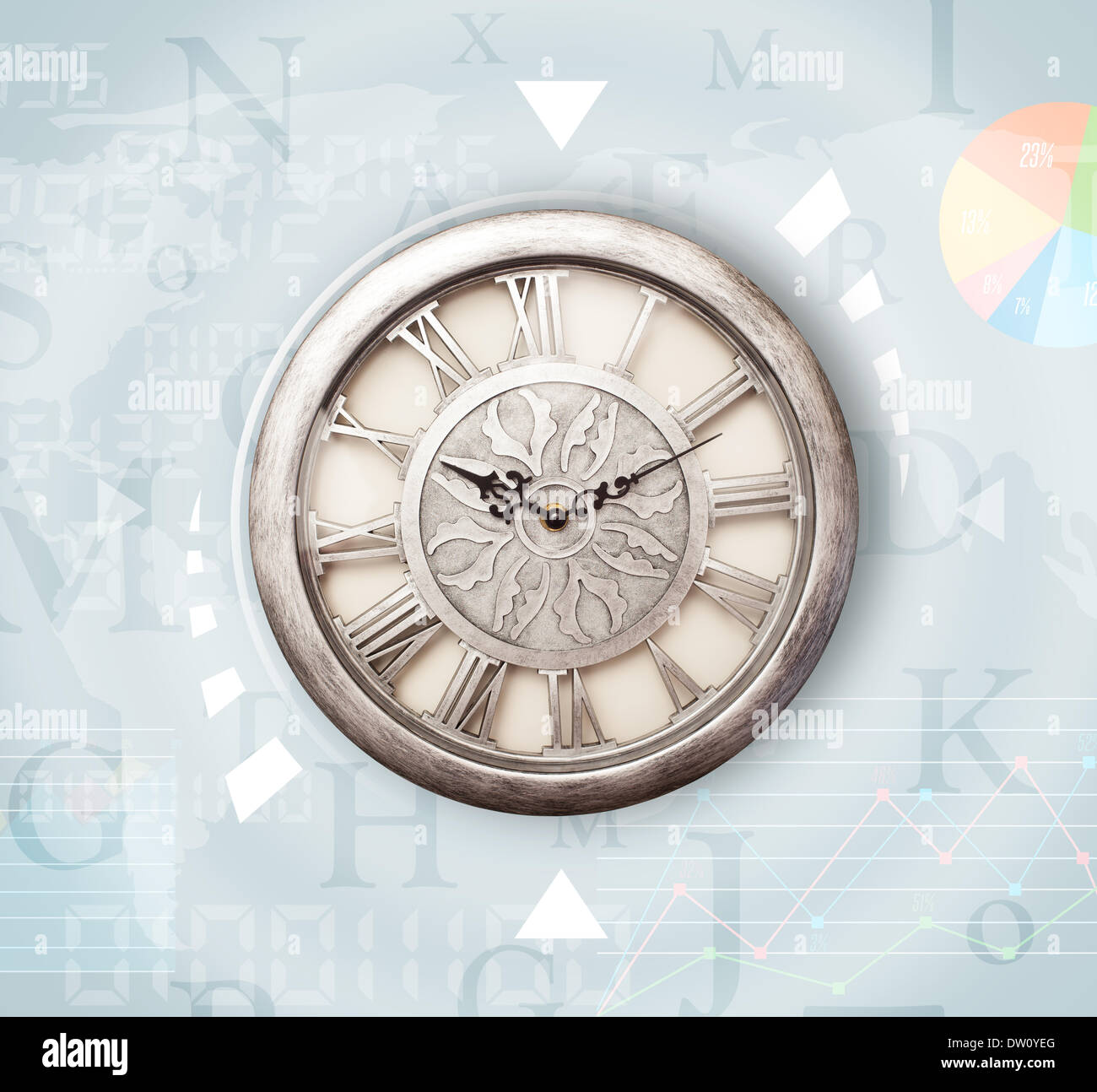 Clocks with world time and finance business concept Stock Photo - Alamy