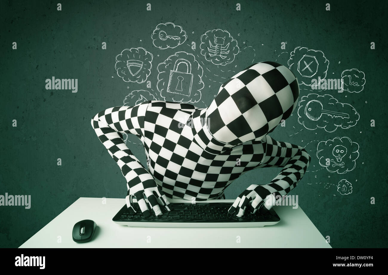 Hacker in morph 3d mask hi-res stock photography and images - Alamy