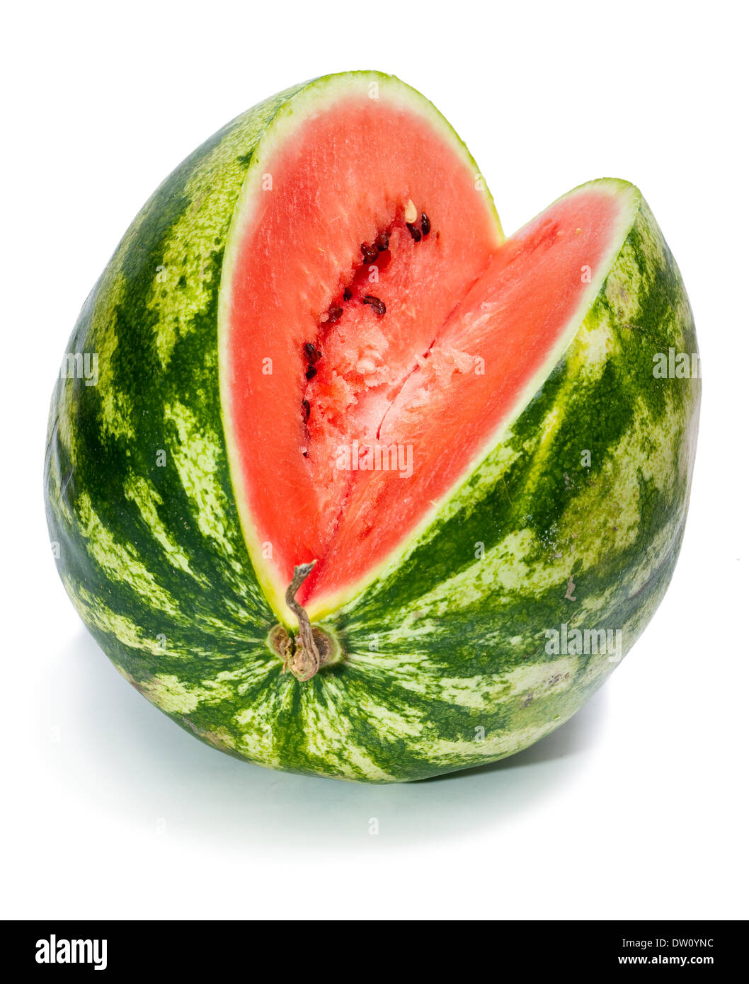 The big striped ripe water-melon Stock Photo - Alamy