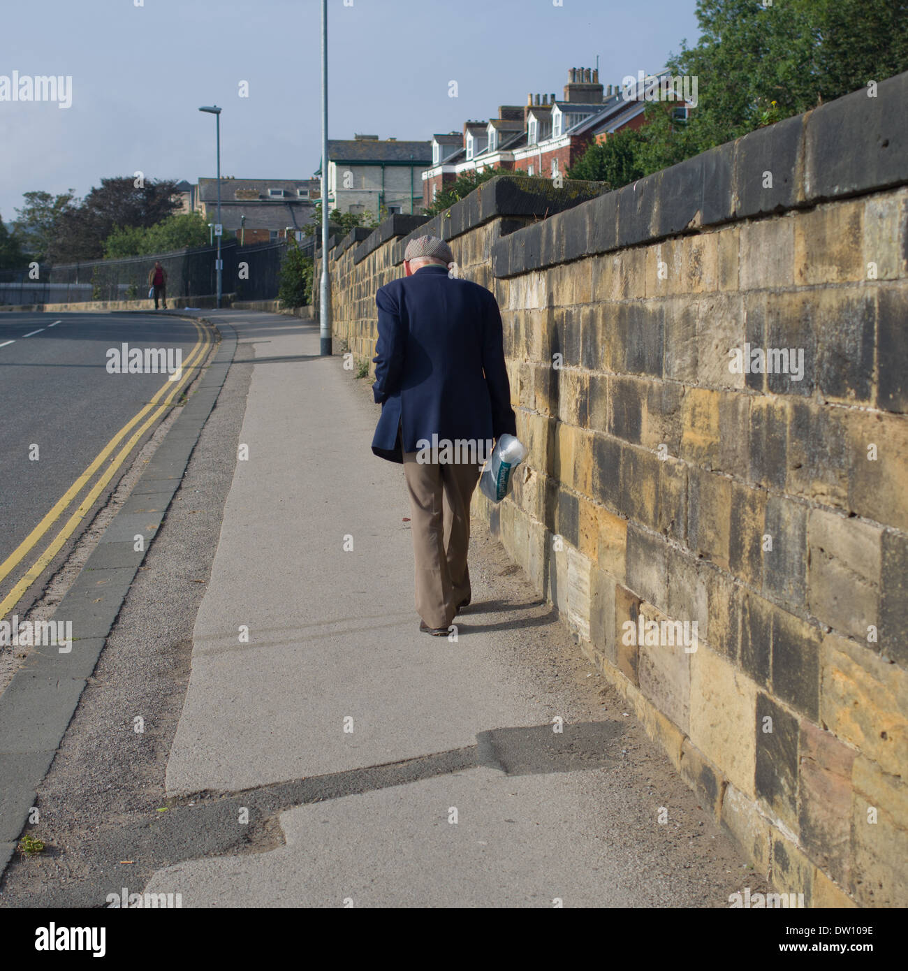 Rear view of a senior man Stock Photo - Alamy