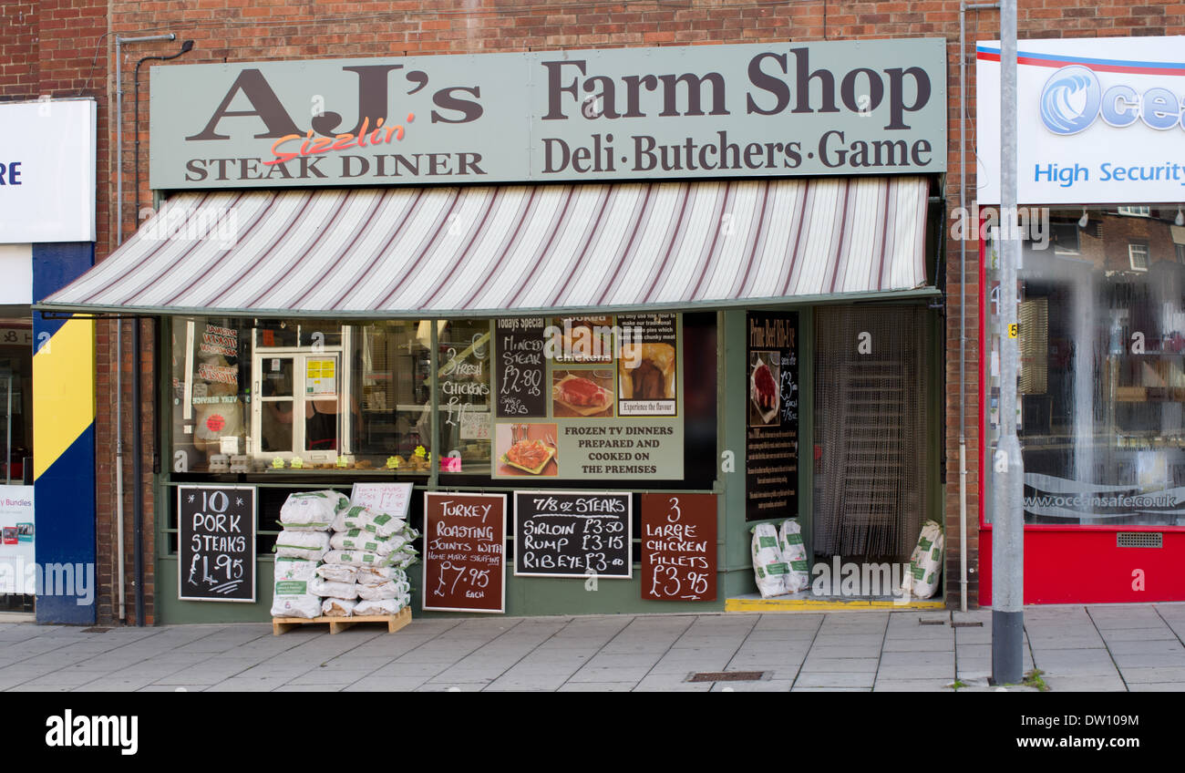Butchers shop window uk hi-res stock photography and images - Alamy