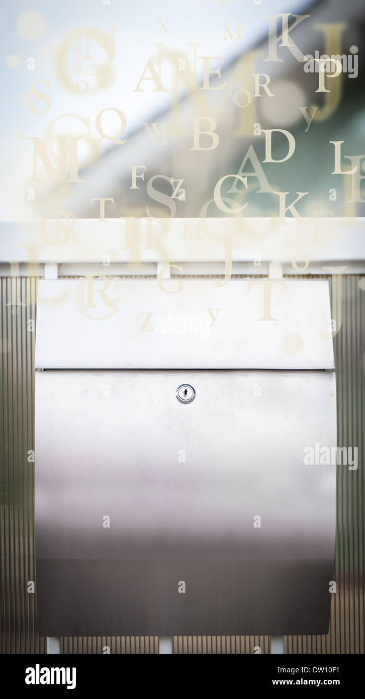 Mail box with letters comming out Stock Photo - Alamy