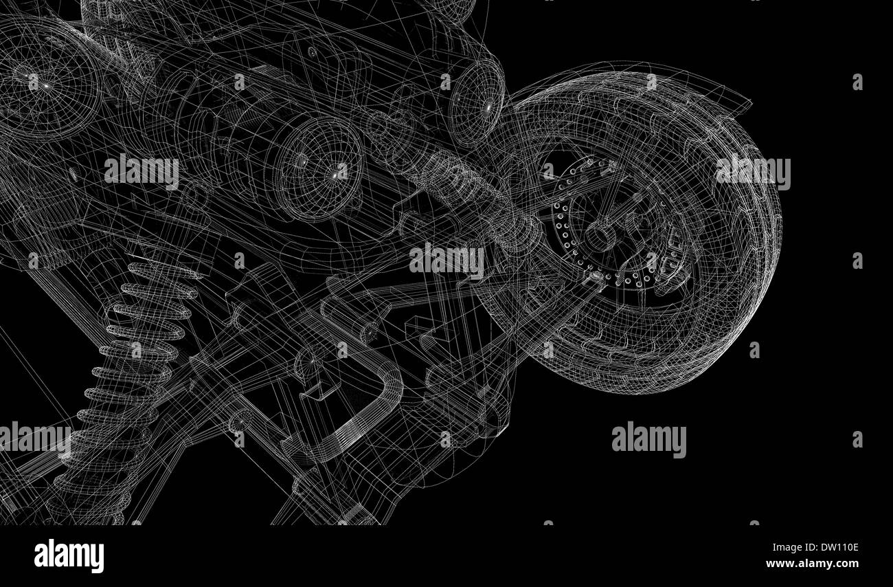 Wire motorcycle model hi-res stock photography and images - Alamy
