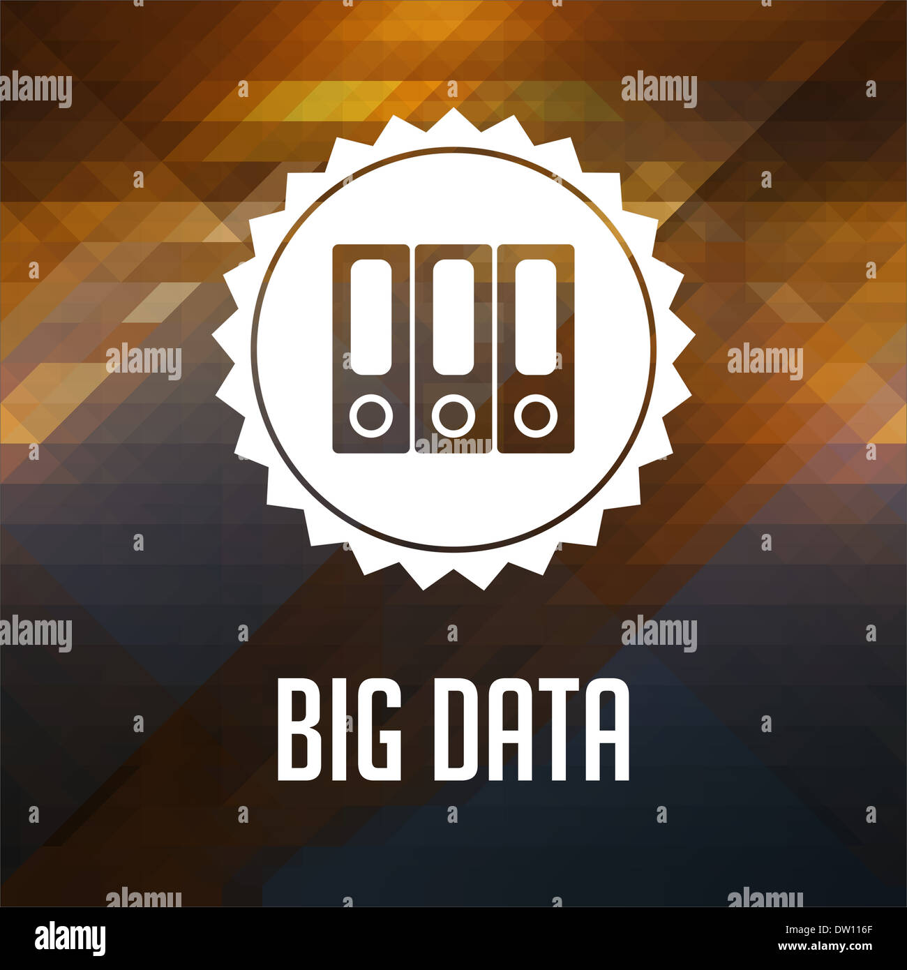 Big Data Concept. Retro label design. Hipster background made of ...