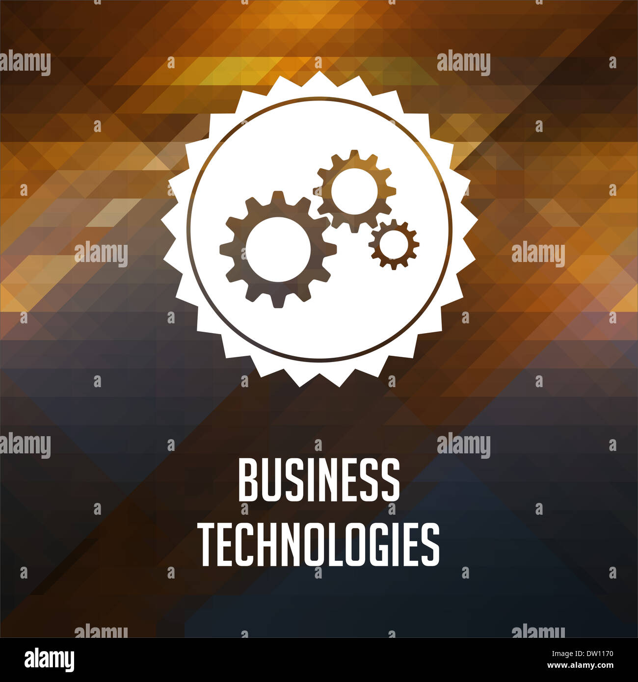 Business Technologies Concept. Retro label design. Hipster background ...
