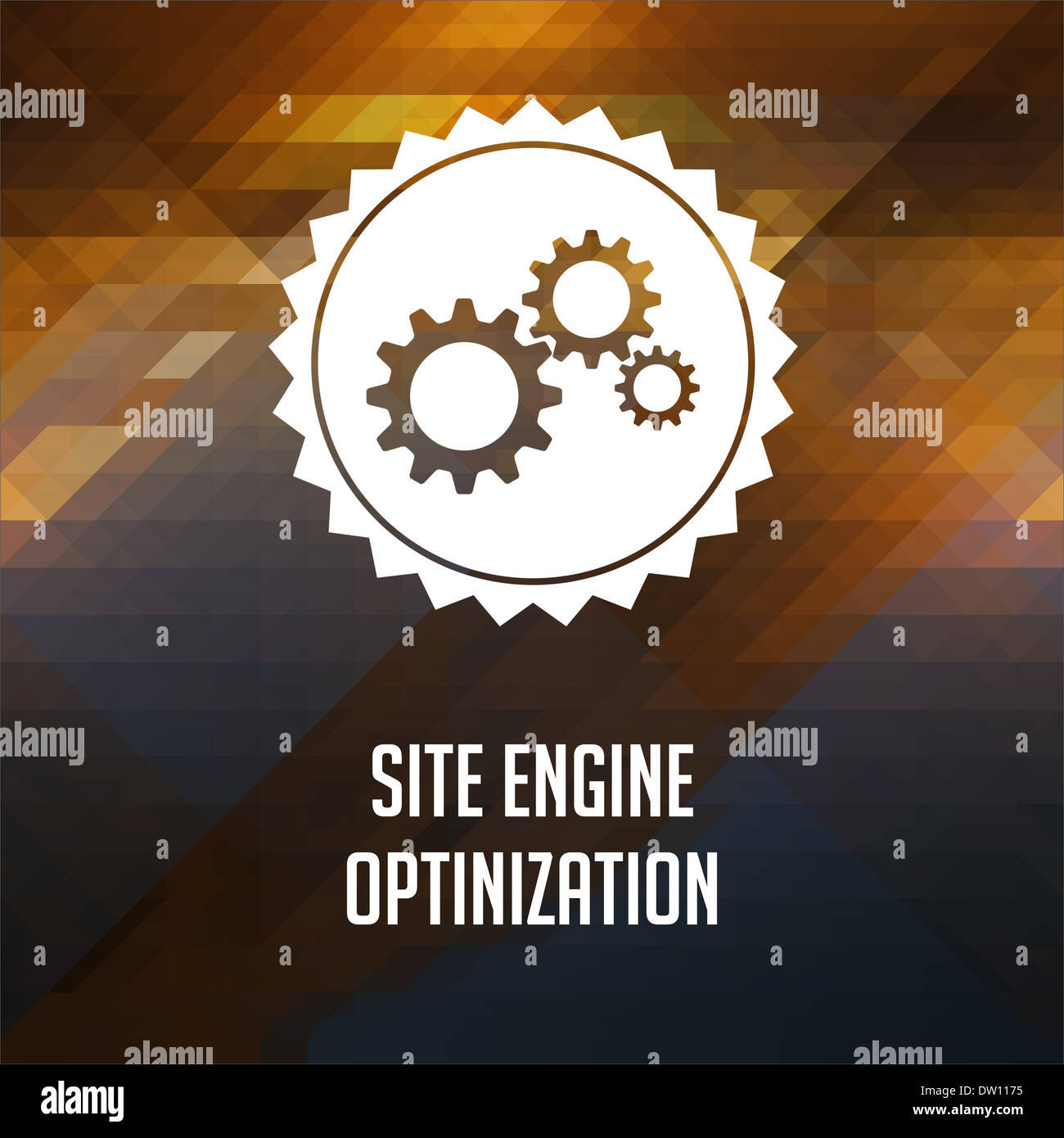 Site Engine Optimization Concept. Retro label design. Hipster ...