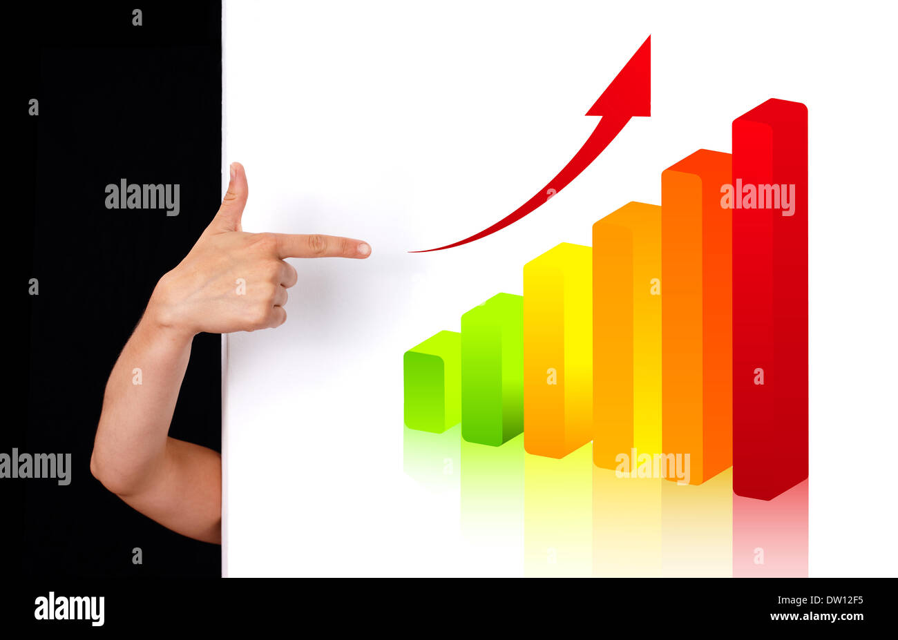 woman hand pointing to chart 2 Stock Photo - Alamy
