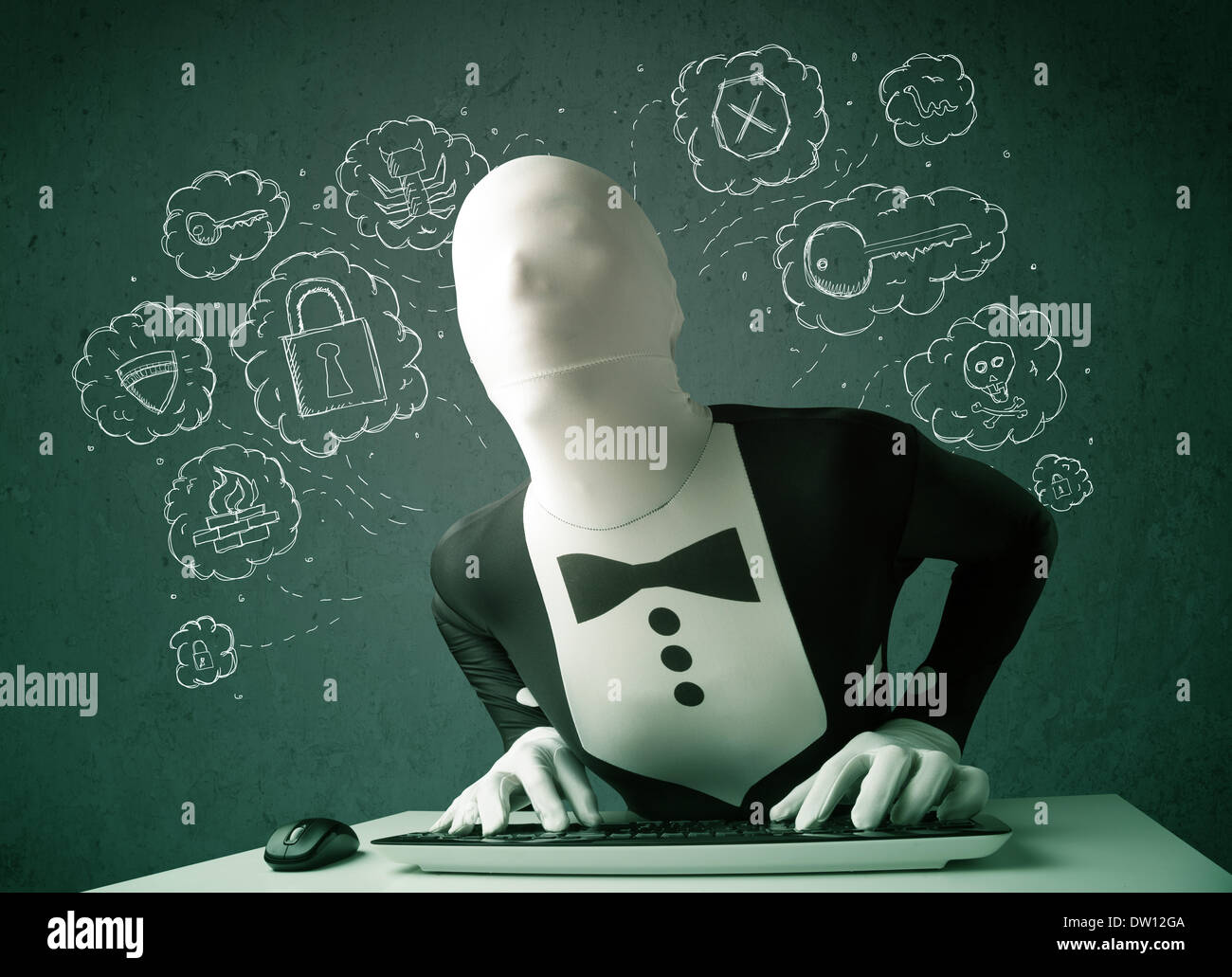 Hacker in morph 3d mask hi-res stock photography and images - Alamy