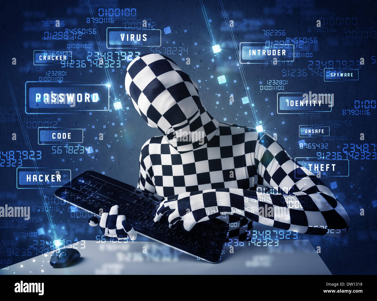 Man without identity programing in hi-res stock photography and images ...