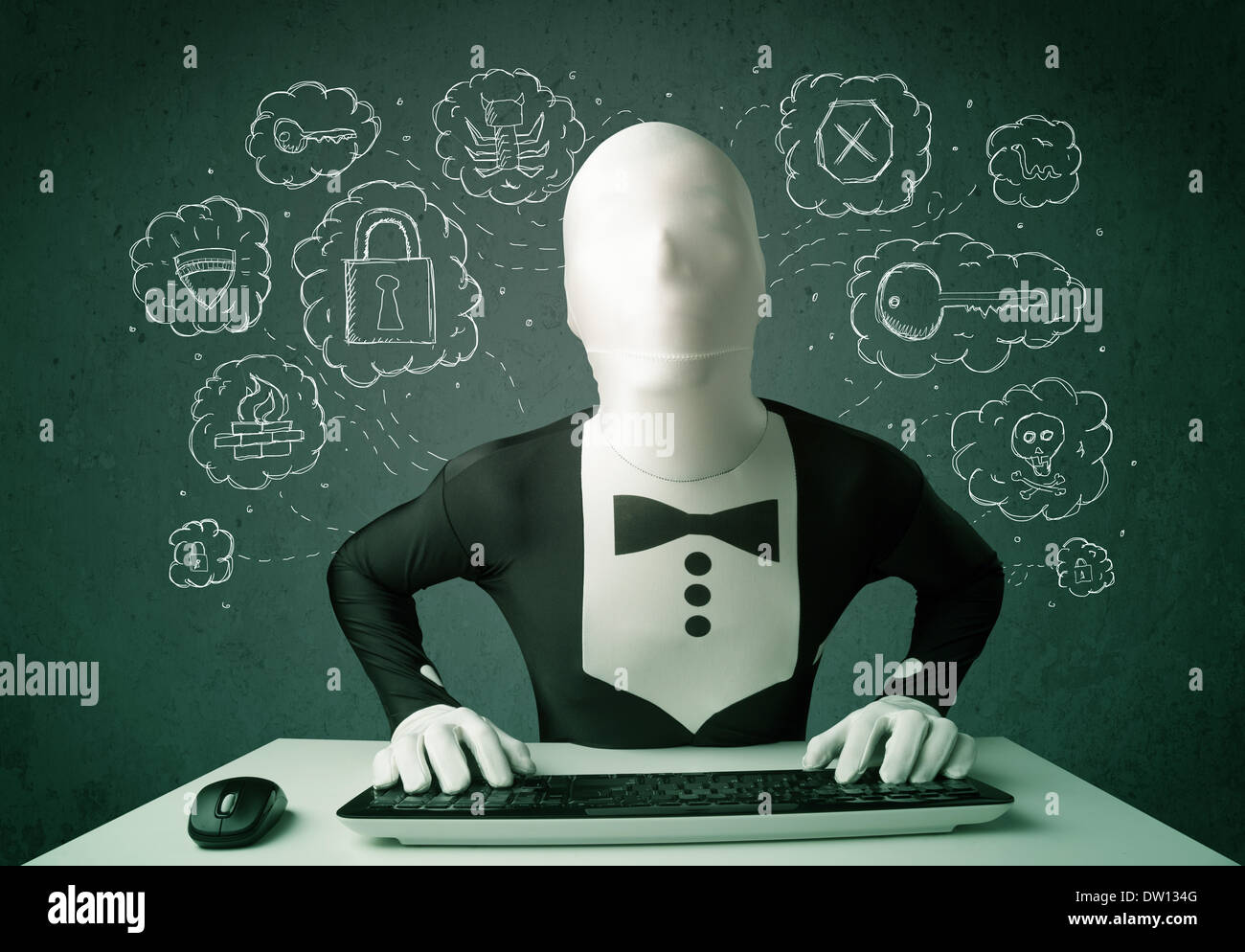 Hacker in morph 3d mask hi-res stock photography and images - Alamy