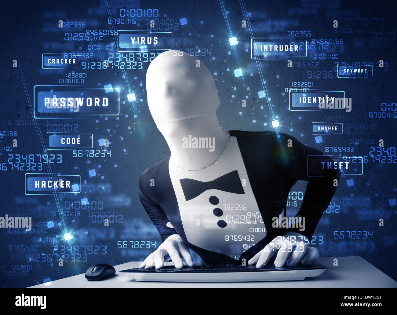 Man without identity programing in hi-res stock photography and images ...
