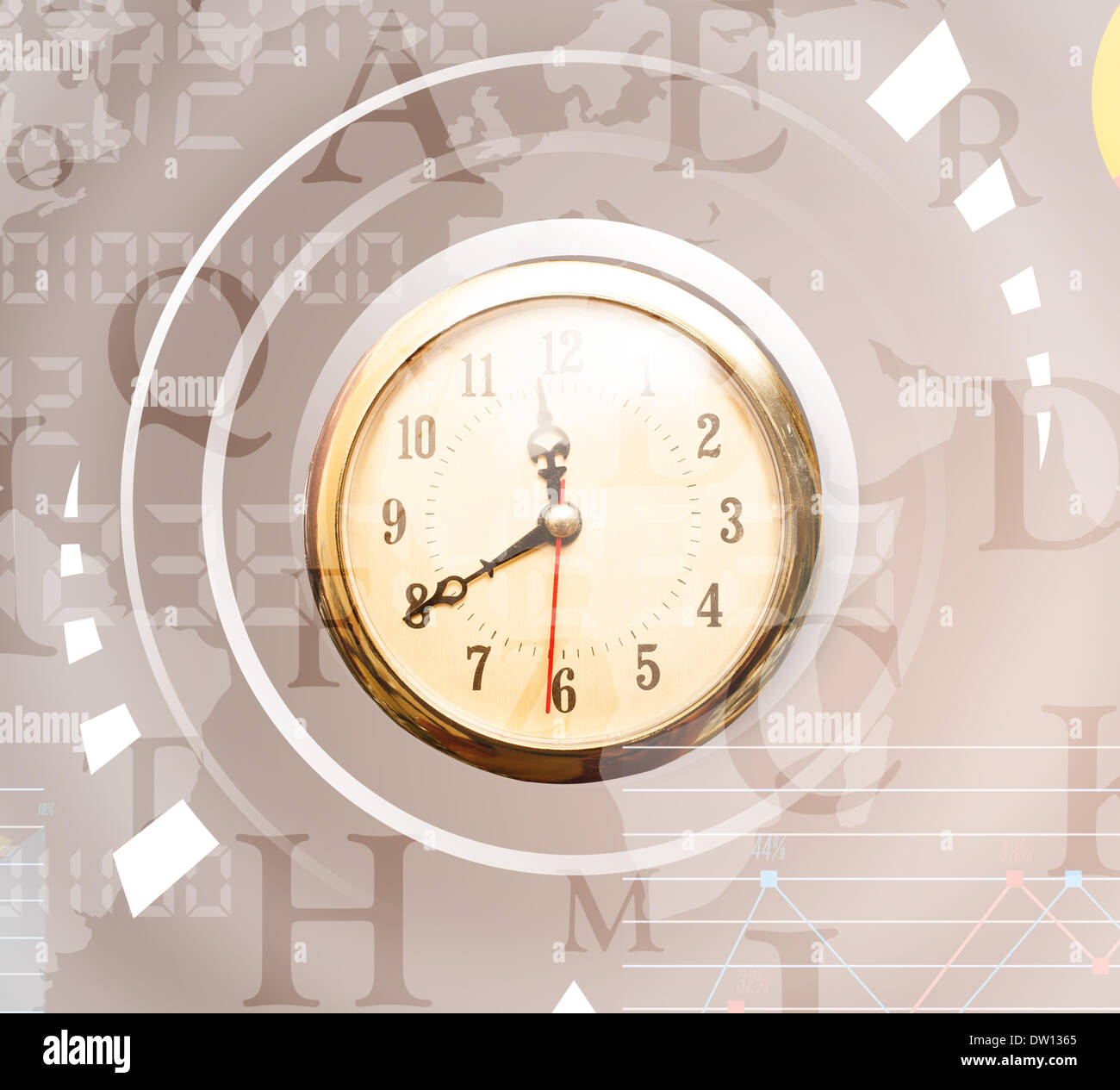 Clocks with world time and finance business concept Stock Photo - Alamy