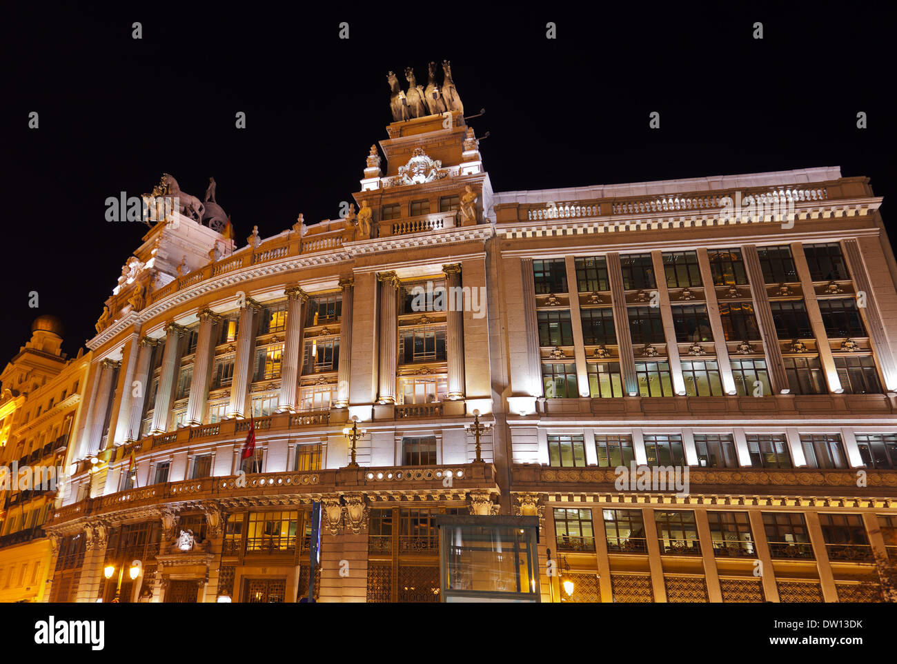 Madrid Spain at night Stock Photo - Alamy