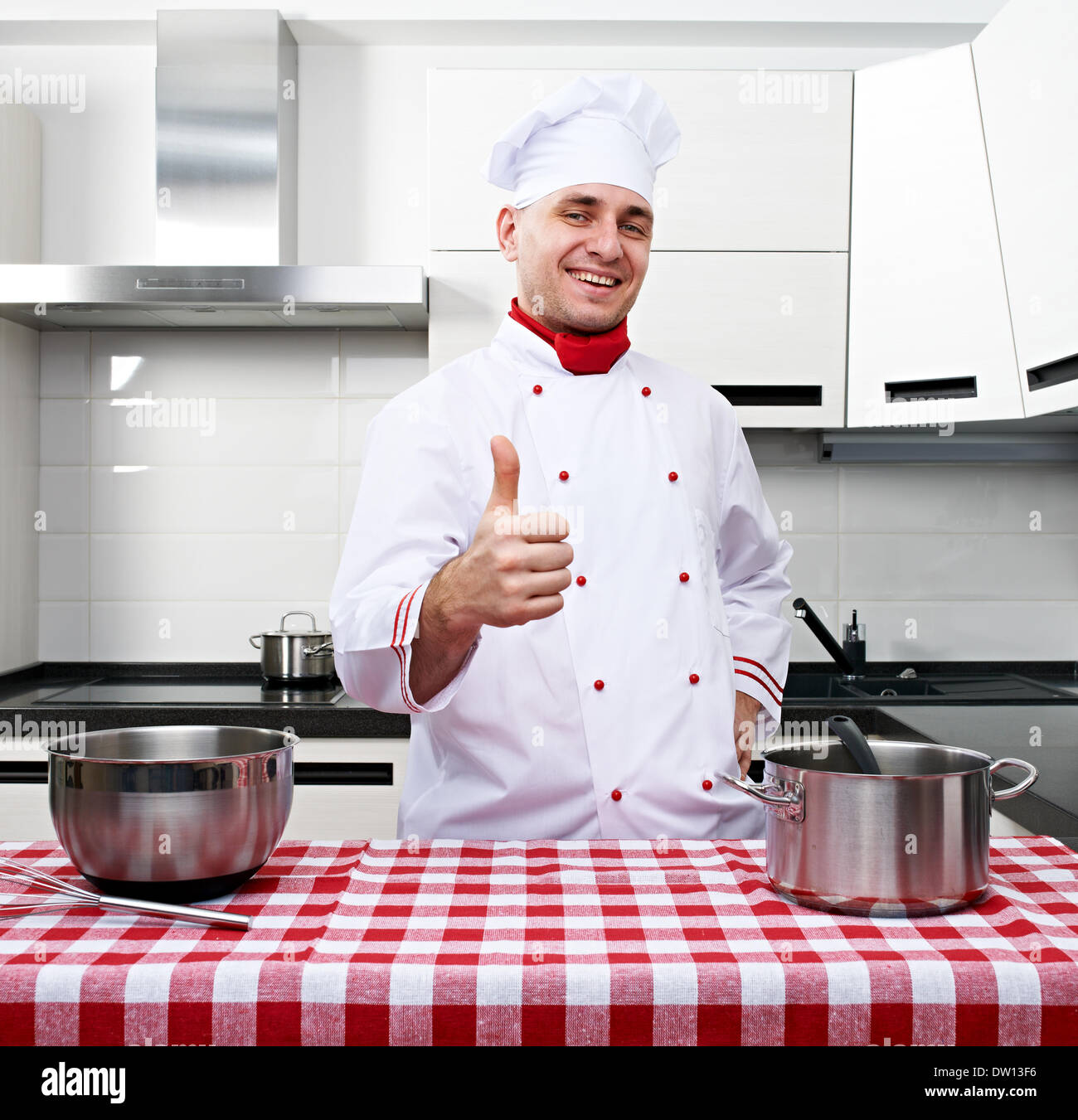 Male chef at kitchen Stock Photo - Alamy