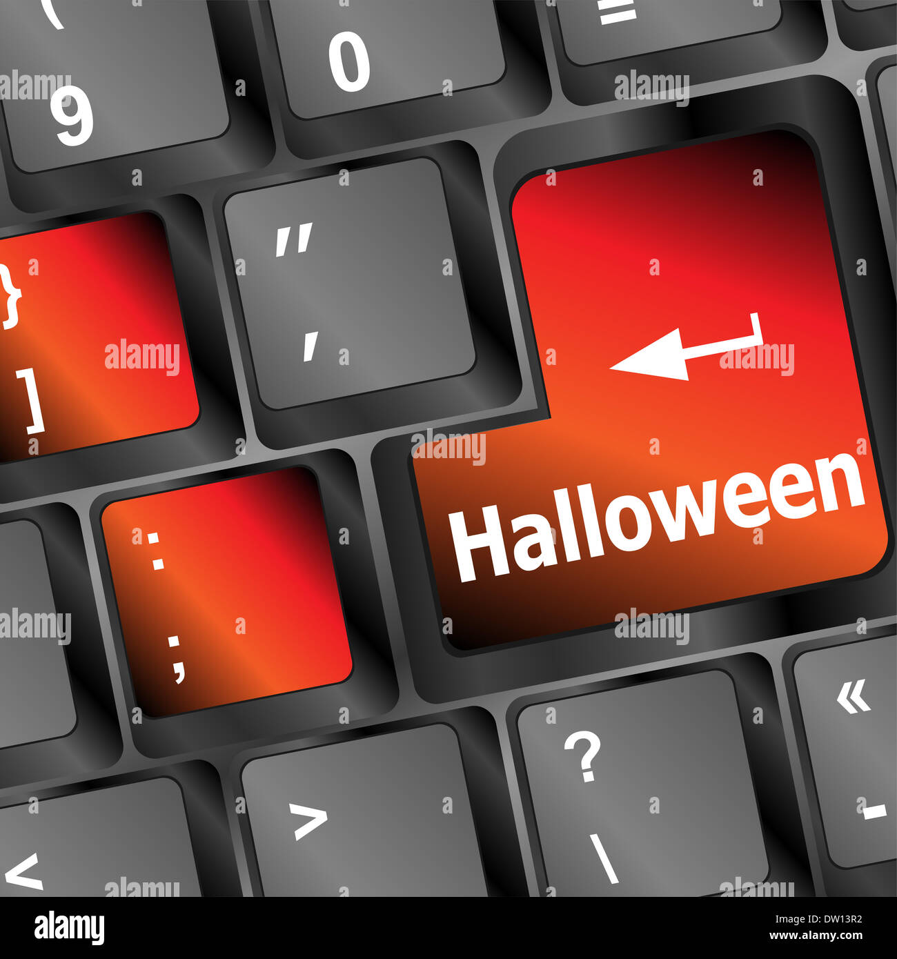 Halloween key on computer keyboard Stock Photo - Alamy