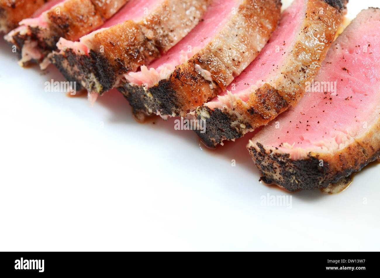 Tuna fillet in a coffee crust Stock Photo - Alamy