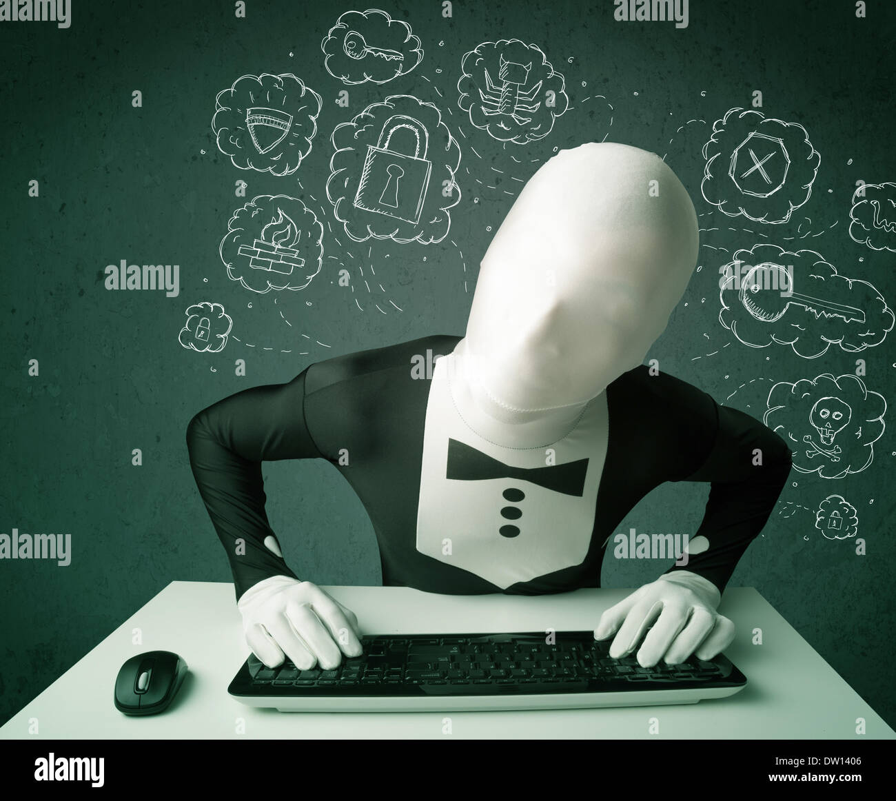 Hacker in morph 3d mask hi-res stock photography and images - Alamy